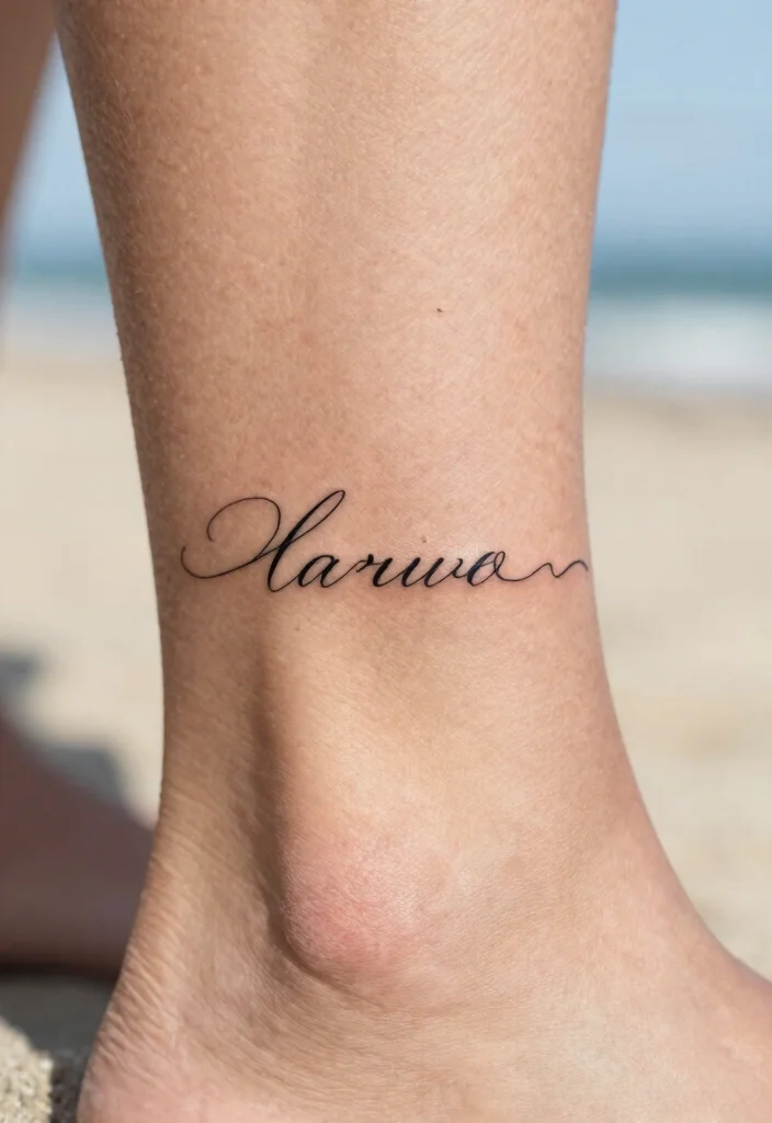 12 Ankle Bracelet Tattoo Ideas for Women: Subtle and Chic - Shadow Line ...