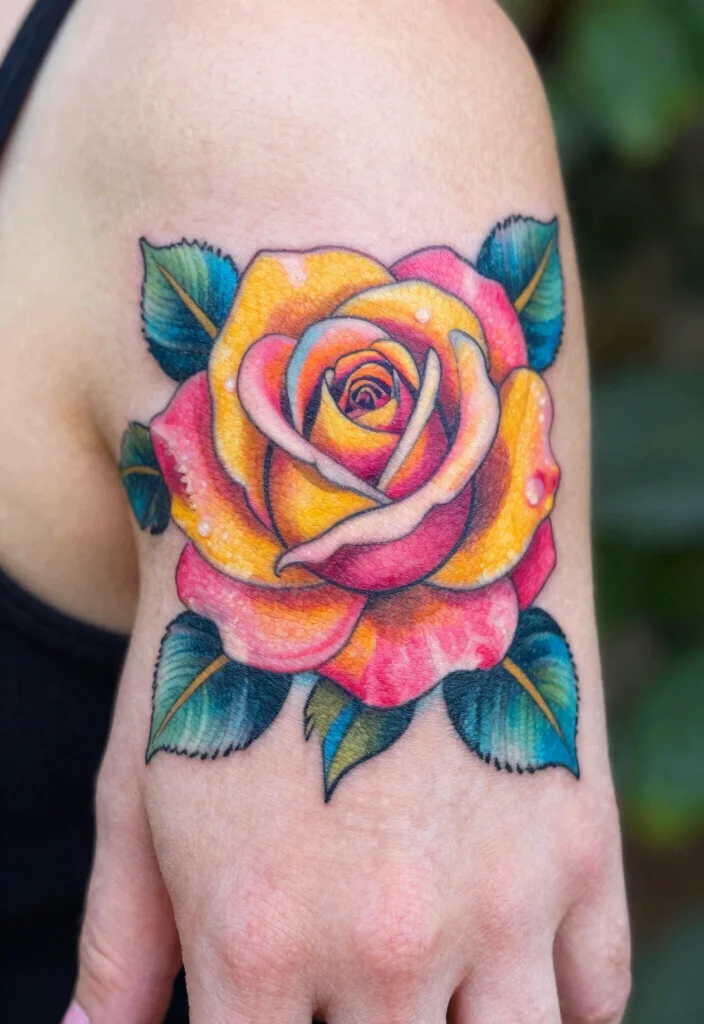 12 Rose Hand Tattoo Ideas for Women: Bold and Feminine - Shadow Line ...