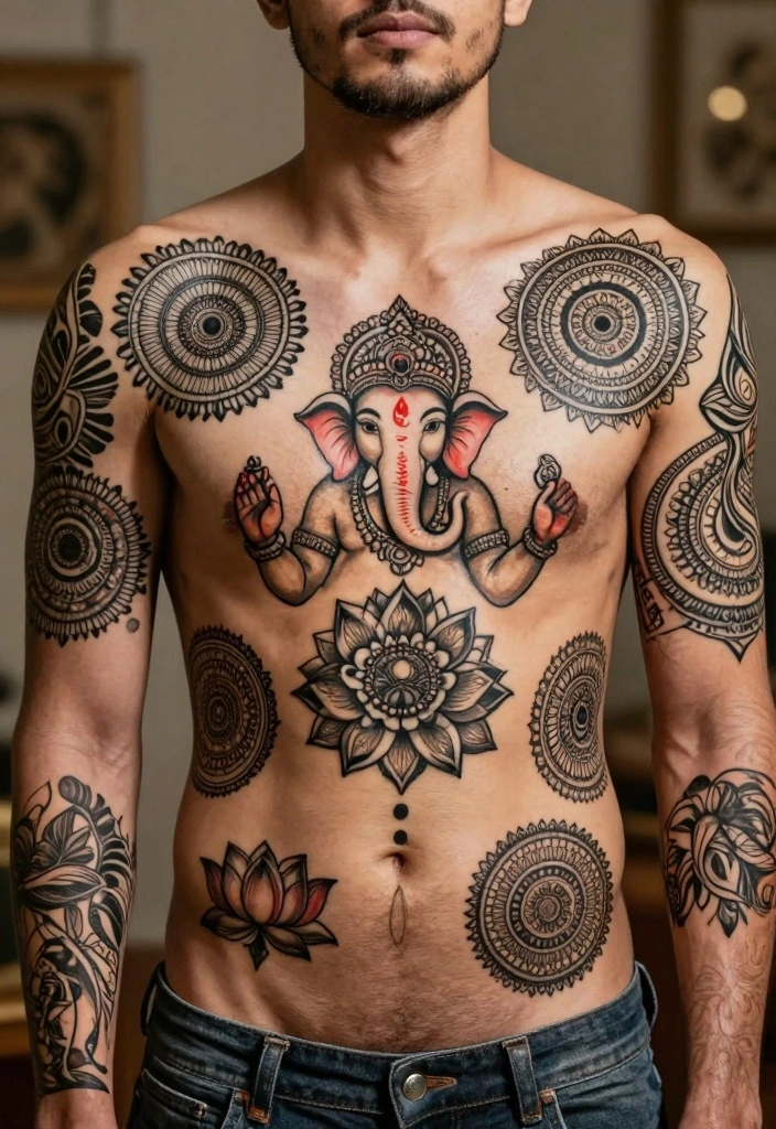 14 Indian Tattoo Ideas for Men: Bold Cultural and Spiritual - Shadow ...